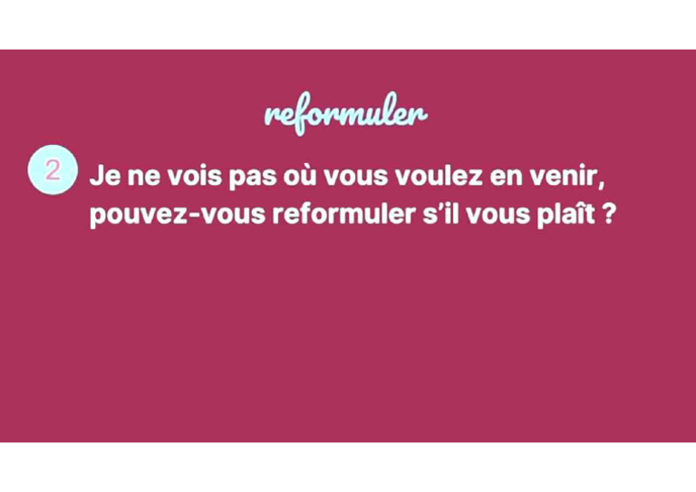 Reformuler | PDF