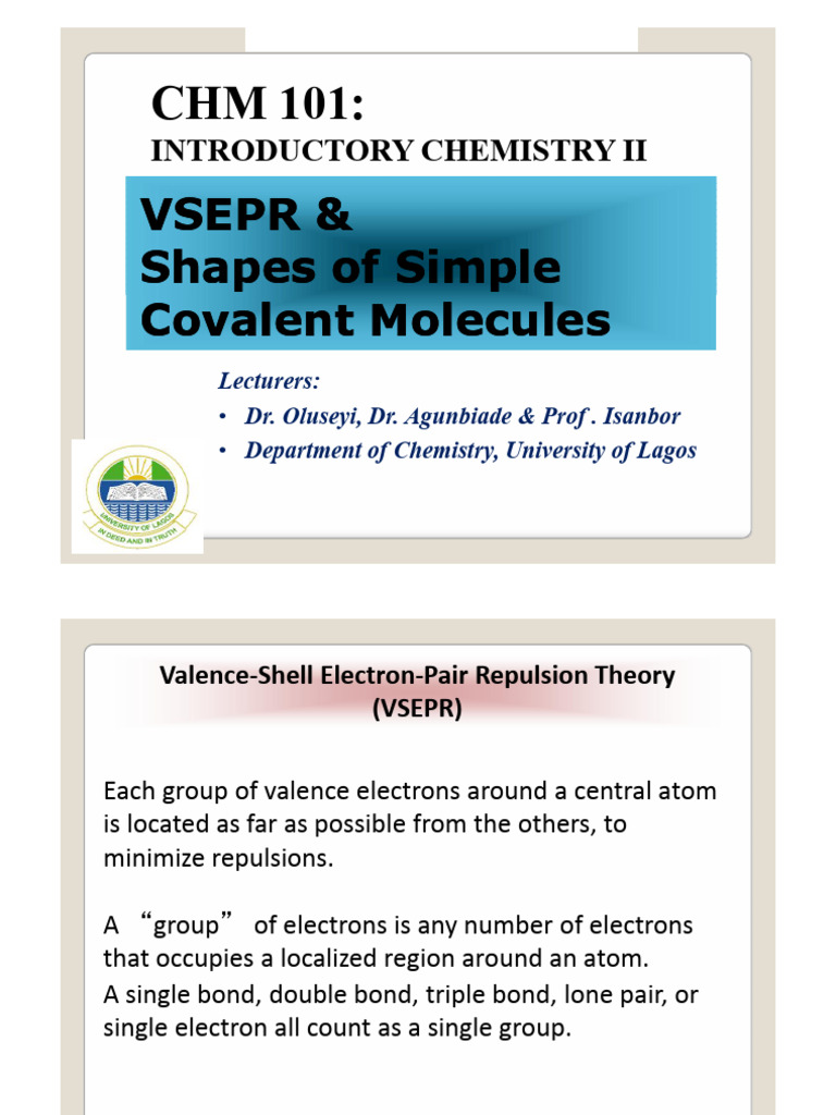 05 Valence Shell Electron Pair Repulsion | PDF | Molecular Physics ...