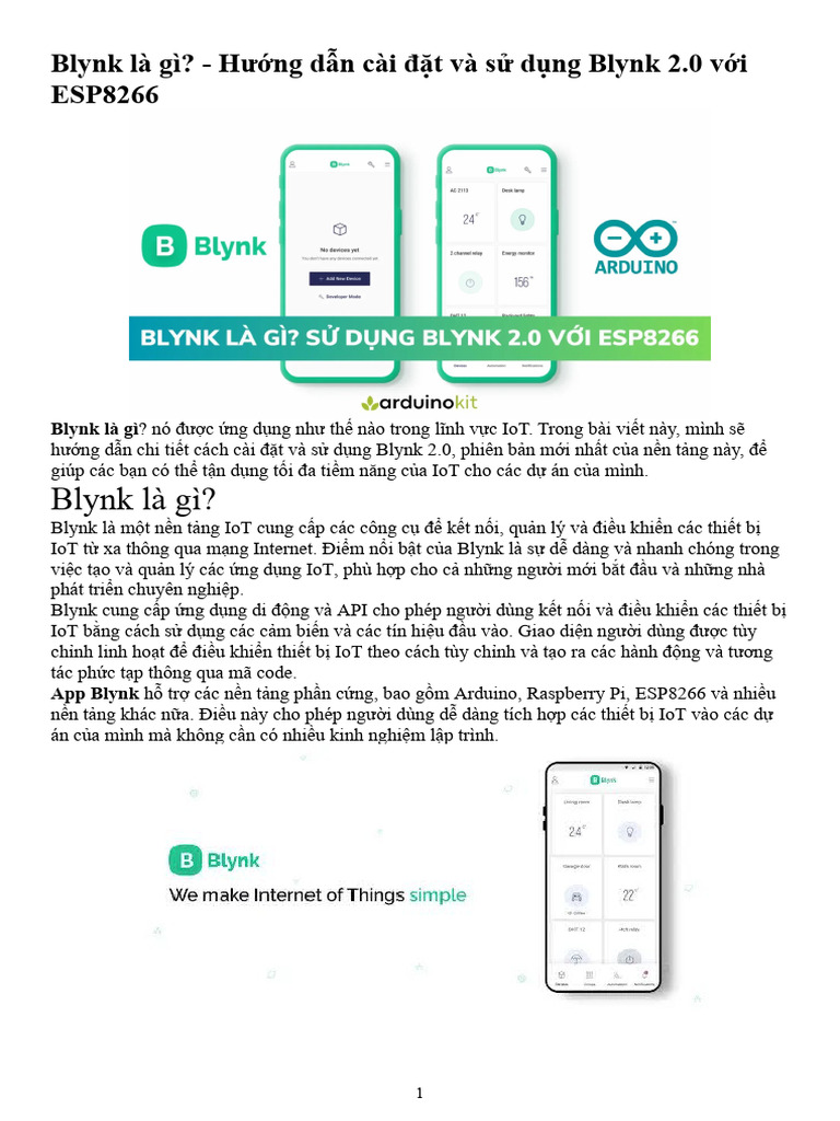 HDSD_Blynk Cloud | PDF