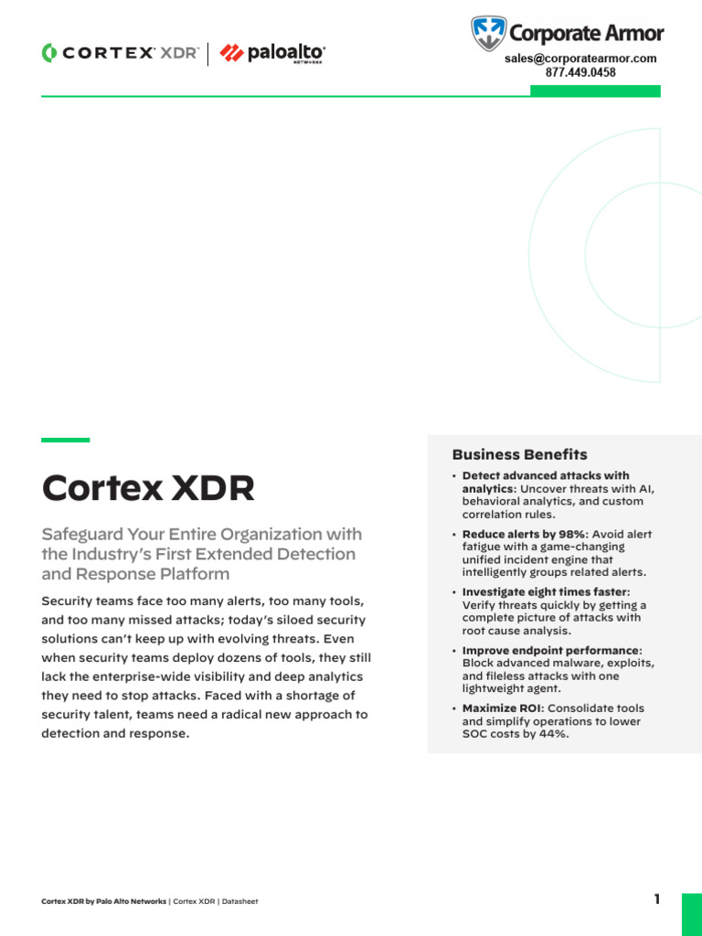 Palo Alto Cortex XDR | PDF | Malware | Cloud Computing