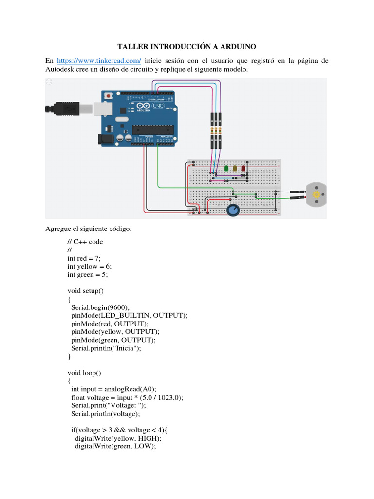 Taller Introducción Arduino | PDF