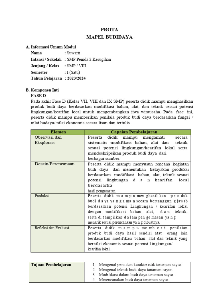 Modul Ajar Tanaman Kangkung | PDF Modul Ajar Tanaman Kangkung | PDF