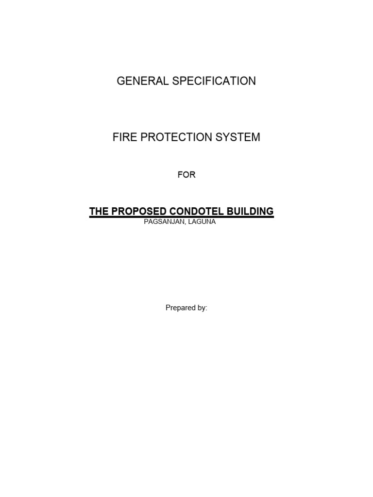 Fire Protection Specification Pdf Pipe Fluid Conveyance Fire