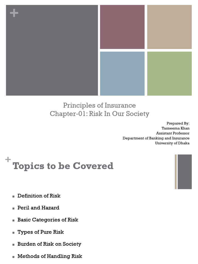 Insurance Lecture 1-2 | PDF | Risk | Insurance