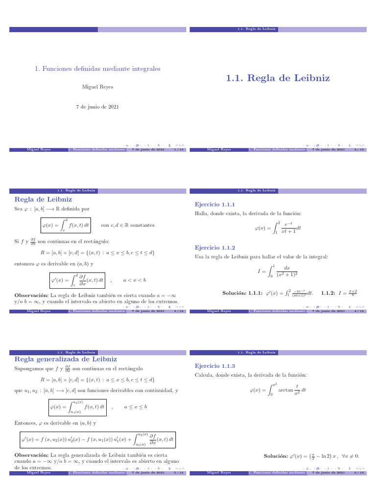 C3 T1 Eulerianas Print | PDF | Integral | Funciones trigonométricas