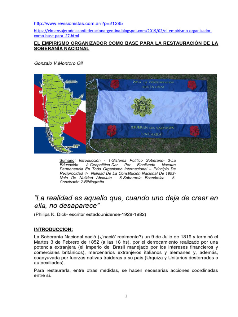 GVMG ('El Empirísmo Organizador Como Base para La Restauración de La ...