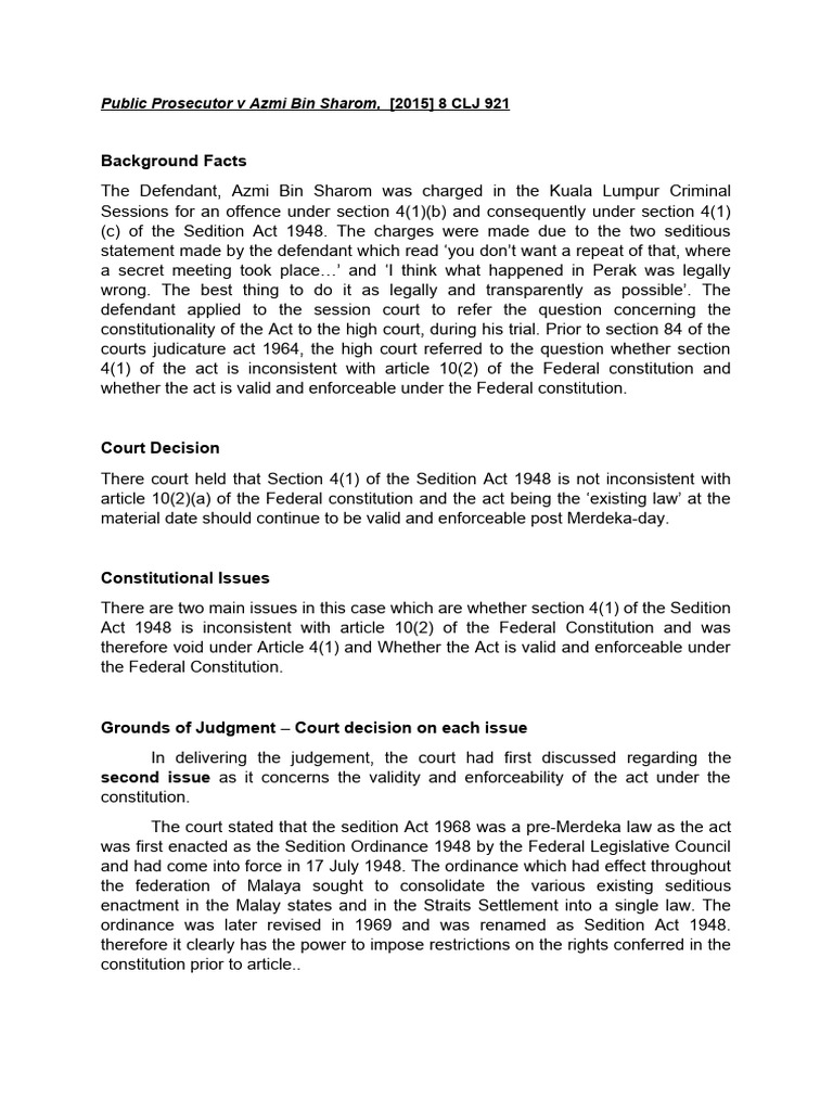 Law 437 Case Review | PDF | Judgment (Law) | Statutory Law