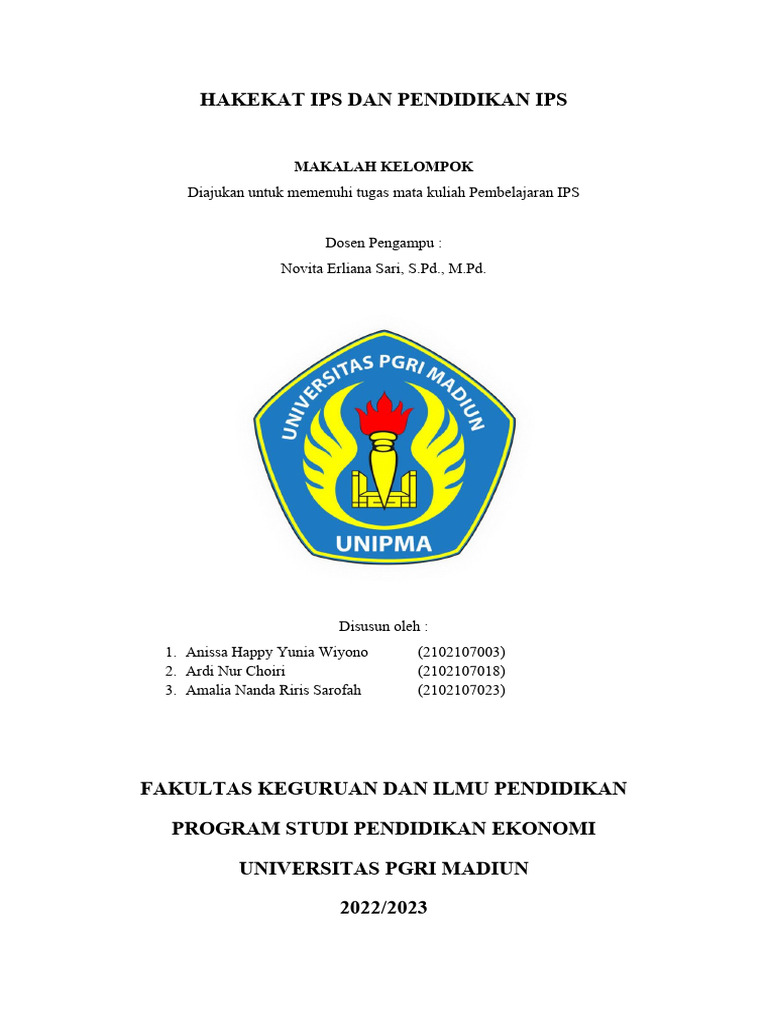 Hakekat Ips Dan Pendidikan Ips - 1 | PDF