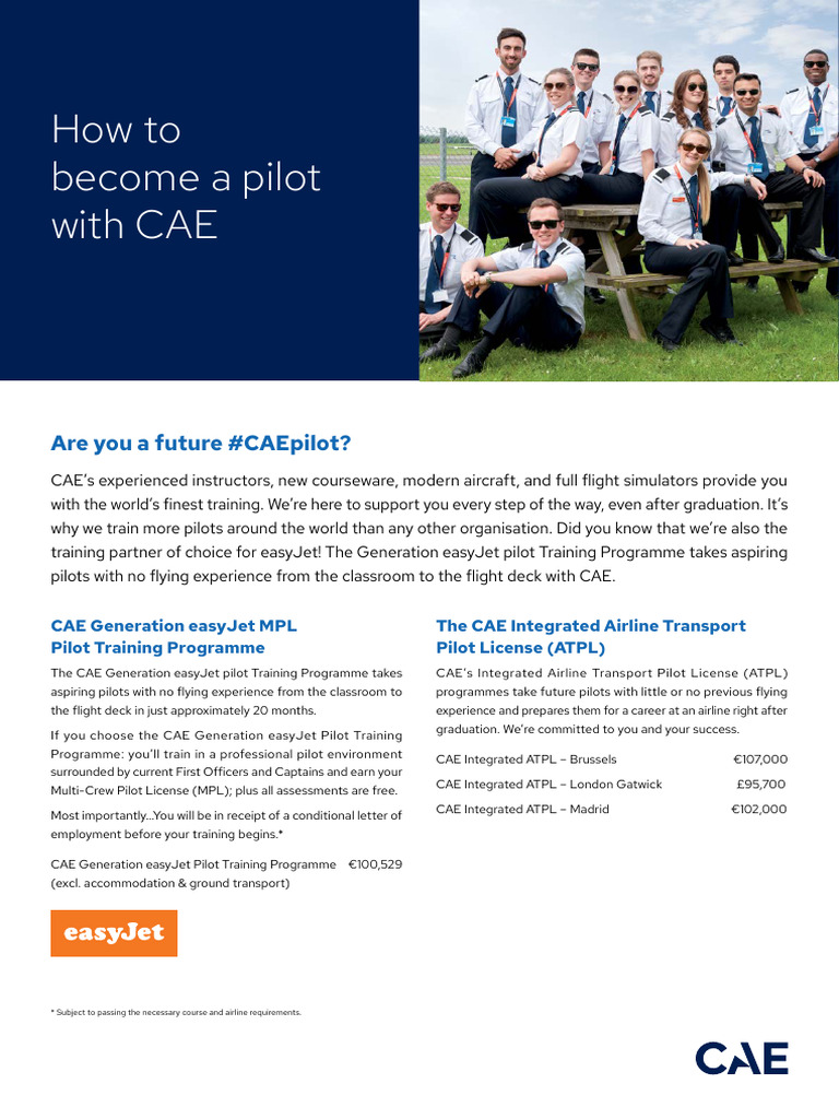 CAE Become A Pilot Leaflet | PDF | Aviation | Transport