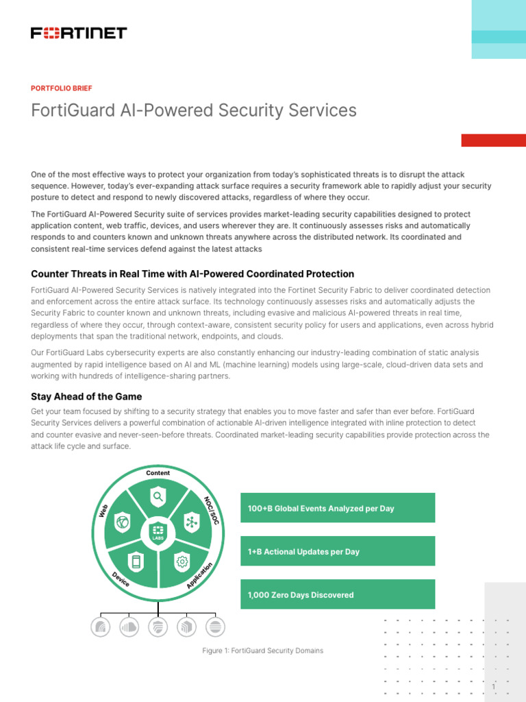 FortiGuard Security Services | PDF | Security | Computer Security