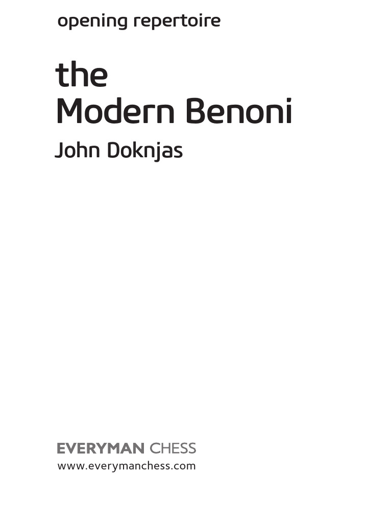 The Modern Benoni: John Doknjas | PDF | Chess Openings | Board Games