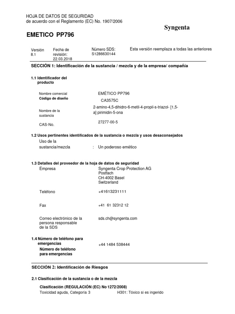 23 Emetico | PDF | Contaminación | Solubilidad