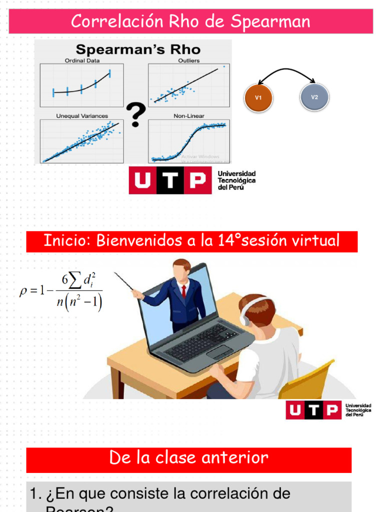 S14.s2 Material | PDF | Coeficiente de correlación de rango de Spearman | Estadísticas