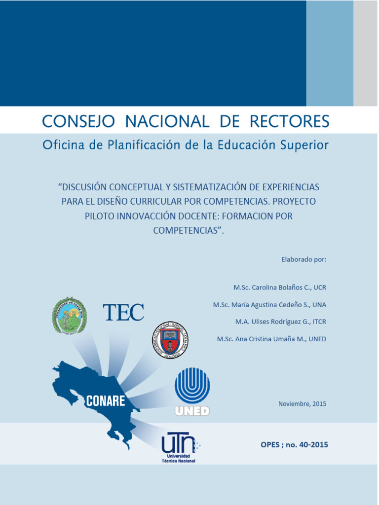 Diseño Curricular Por Competancias | PDF | Plan de estudios | Aprendizaje