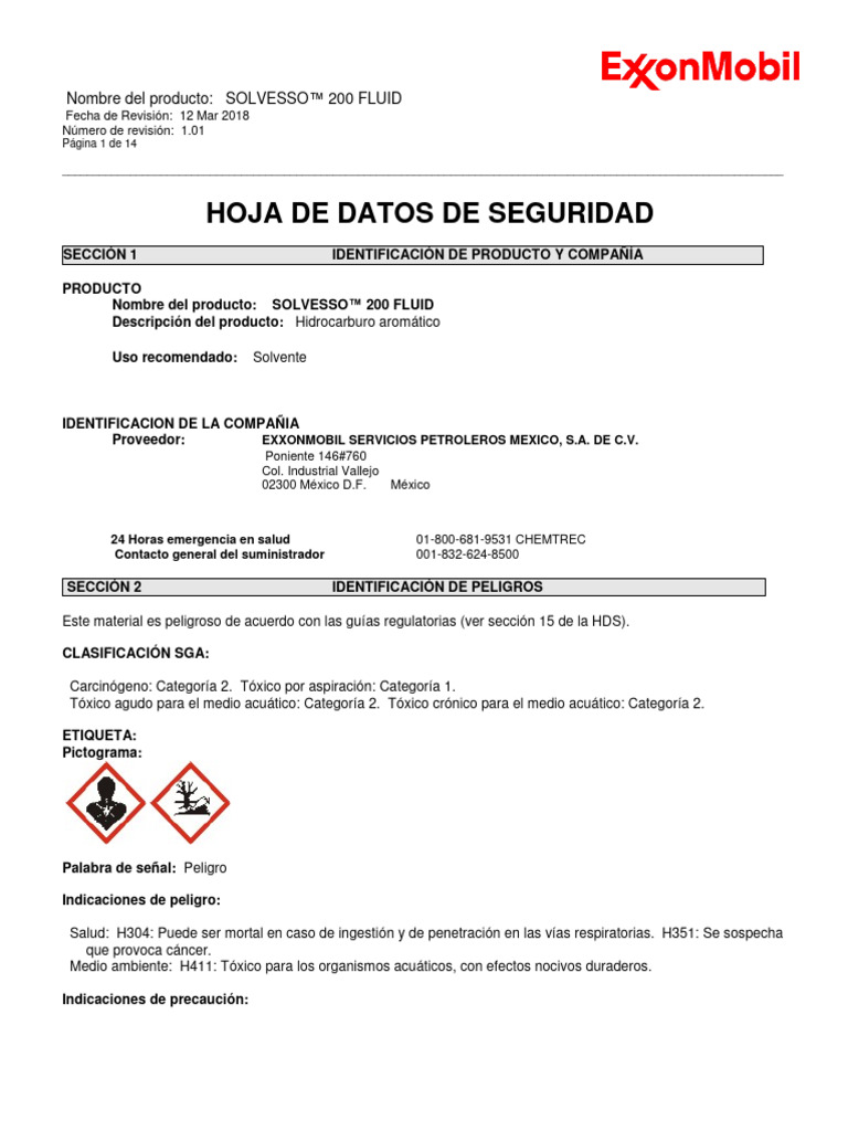 37 - Solvesso 200 | PDF | Agua | Toxicidad