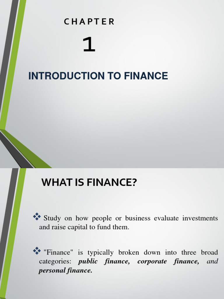 Chapter 1 Introduction To Finance | PDF | Limited Liability Company ...