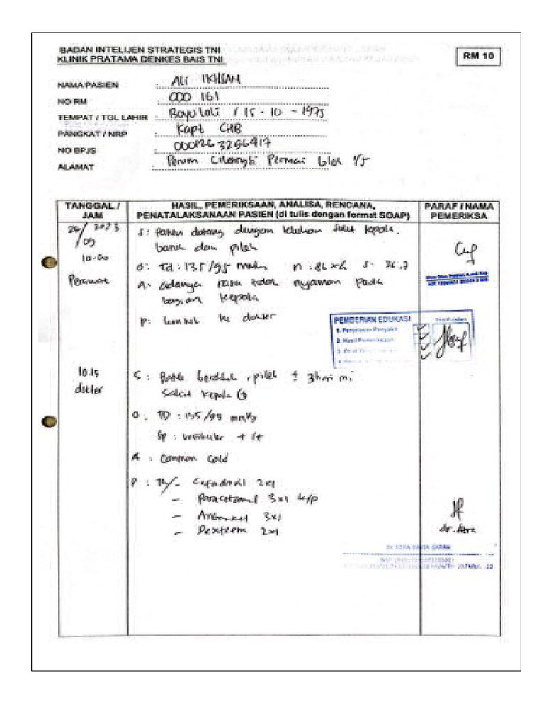 Dokumen Pengkajian Awal Paisenj Oleh PPA | PDF