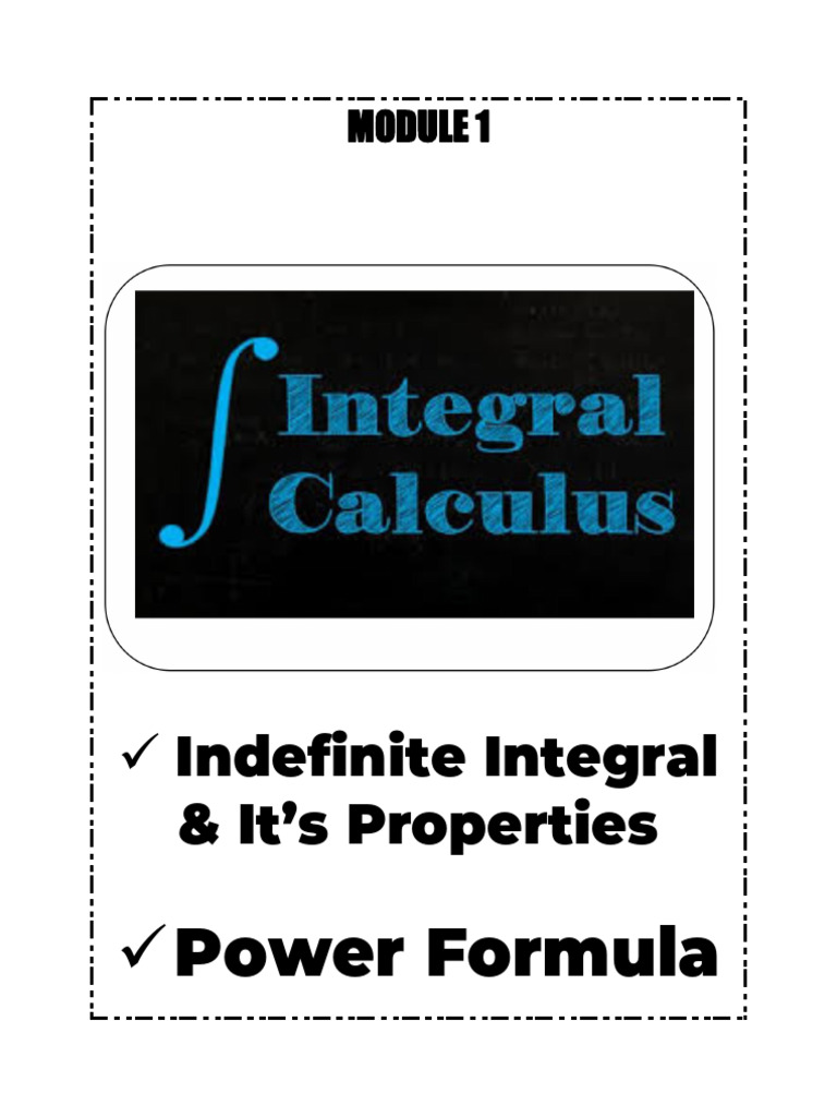Integ Module 1 Pdf Integral Function Mathematics