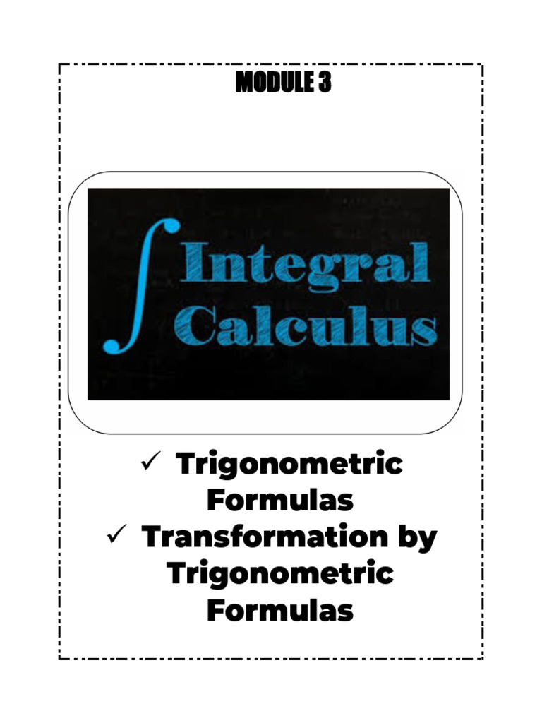 Integ Module 3 Pdf Trigonometric Functions Euclidean Geometry