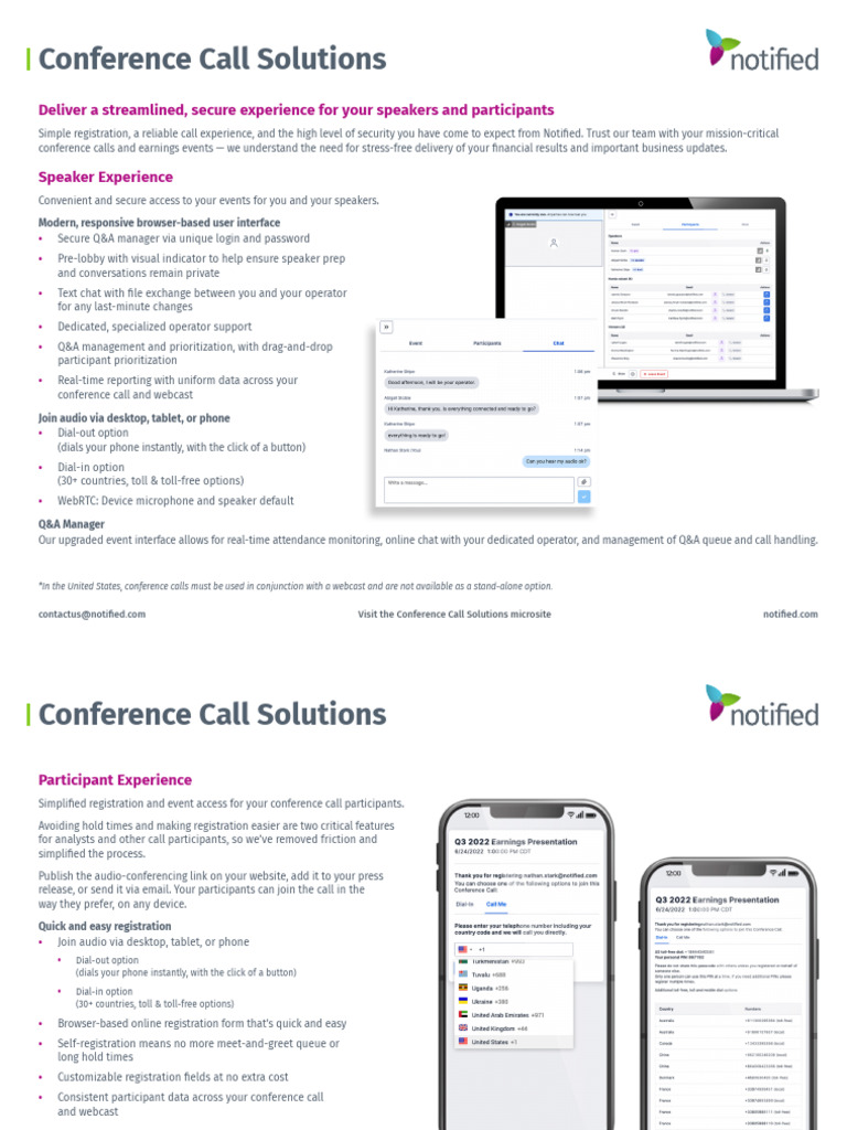 220629NS-03-PS-Conference Call Solutions2 | PDF | Conference Call | Online And Offline