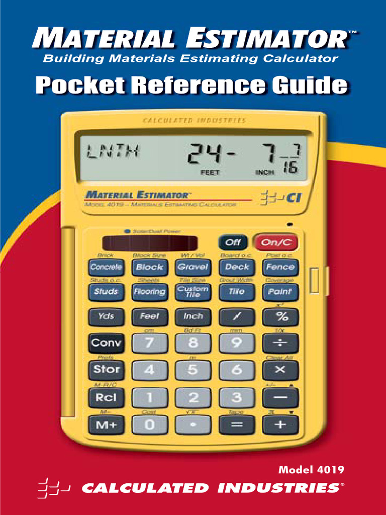 Material Estimator | PDF | Foot (Unit) | Gallon