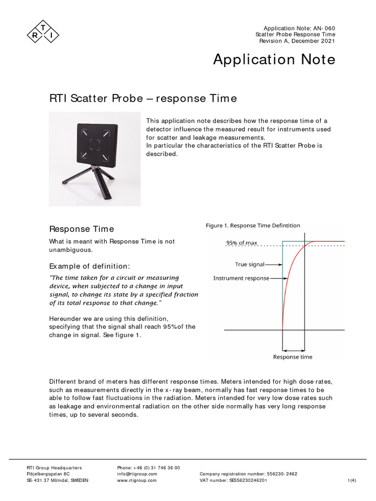 Scatter Response Time AN060 | PDF | Absorbed Dose | Radiation