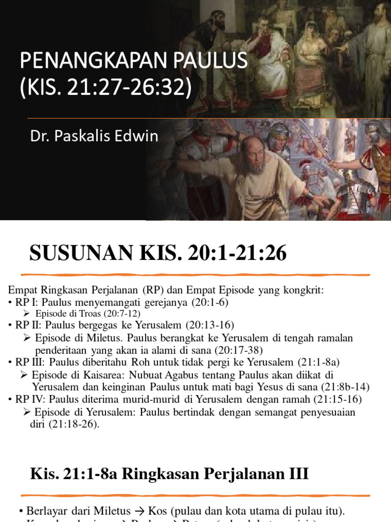 Kis 21-26 PENANGKAPAN PAULUS | PDF