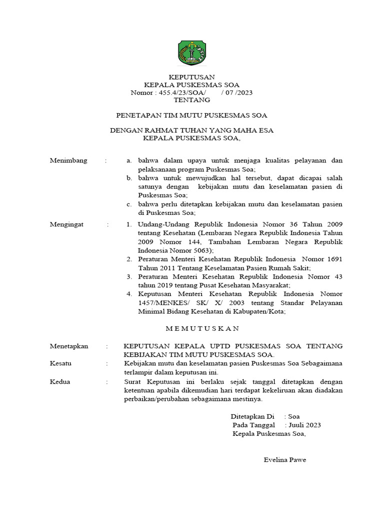 SK MUTU Soa 2023 | PDF