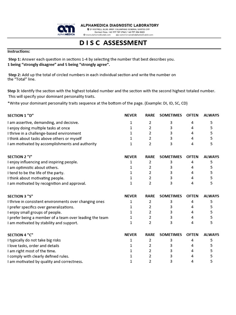 Disc Assment | PDF | Leadership | Psychology
