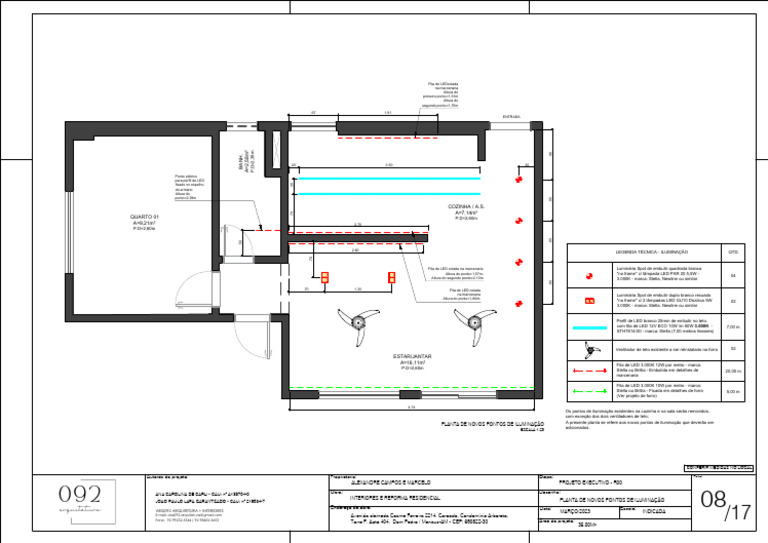 Layout de Pontos de Iluminação | PDF | Elementos arquitetônicos | Luz