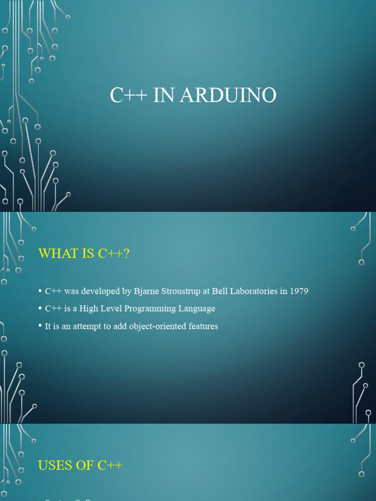 C in Arduino | PDF | C++ | Variable (Computer Science) C in Arduino | PDF | C++ | Variable (Computer Science)