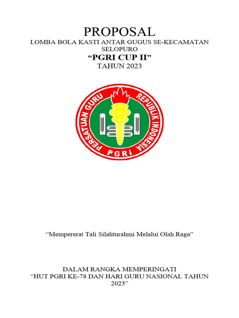 Proposal Lomba Bola Kasti Pgri | PDF