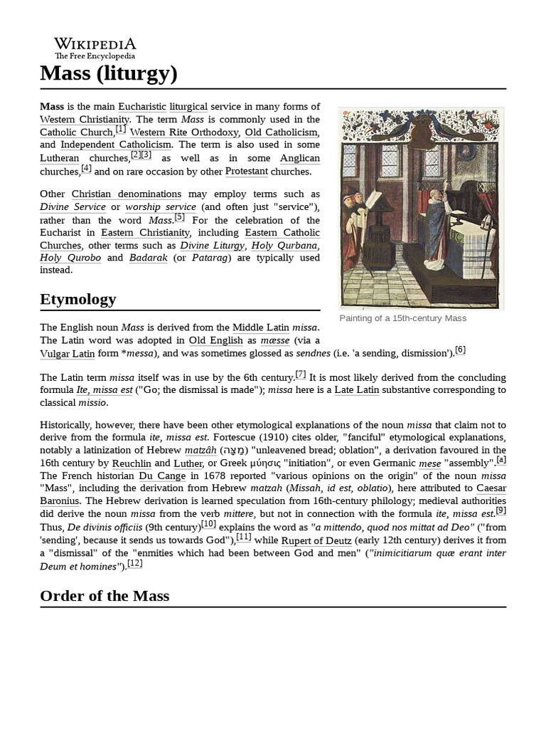 Mass (Liturgy) | PDF | Mass (Liturgy) | Eucharist
