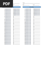 Circle Choice AnswerSheet | PDF