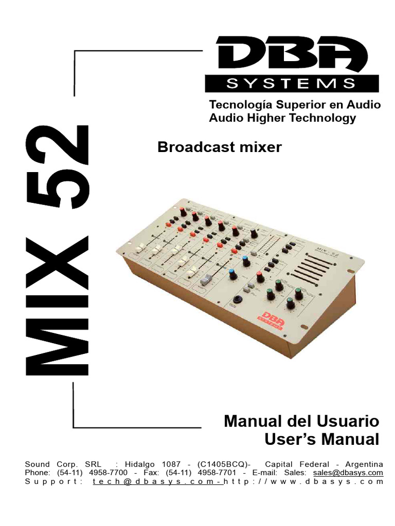 Manual MIX 52 V2 | PDF