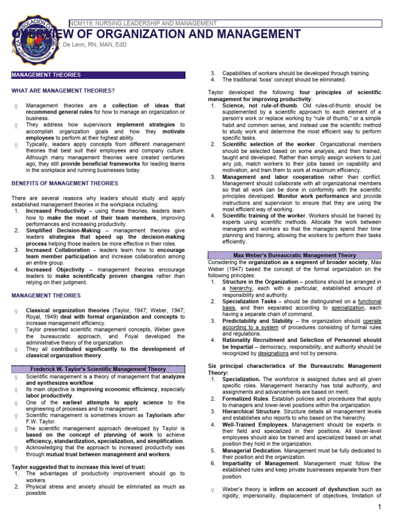 Overview-of-Organization-Management | PDF | Behavioural Sciences | Business