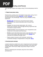 Belajar Dasar Dasar Coding Lengkap | PDF