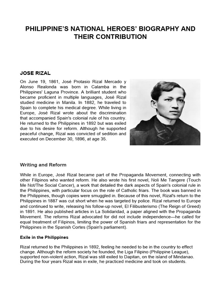 Philippine National Heroes | PDF | Philippines