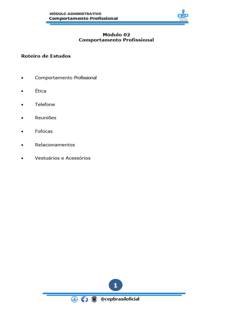 Mã - Dulo 01 - Apostila de Administrativo - Tipos de Documentos Administrativo 2 | PDF