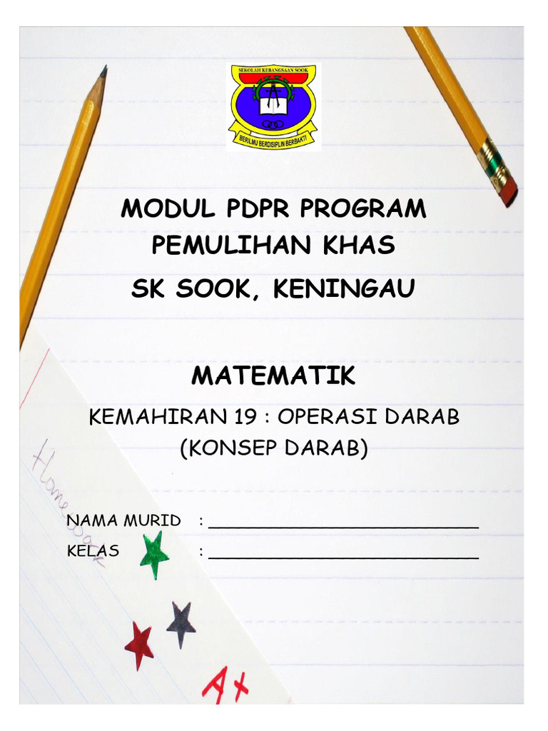 Modul PDPR Program Pemulihan Khas SK Sook Matematik | PDF