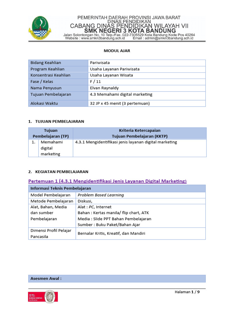 FO6 - Modul Ajar | PDF