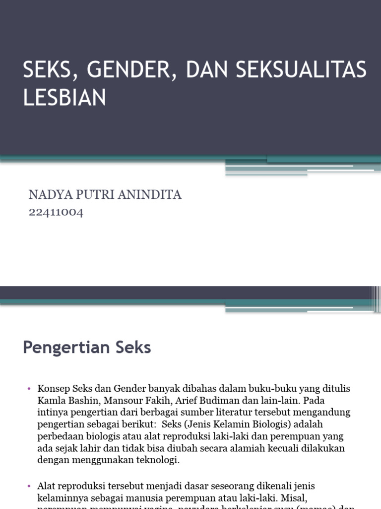 Seks, Gender, Dan Seksualitas Lesbian | PDF | Ilmu Sosial | Kesehatan Holistik