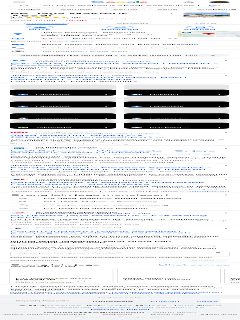 CV Jaya Makmur Abadi Penarukan Kabupaten Malang Foto - Penelusuran Google | PDF | Karier ...