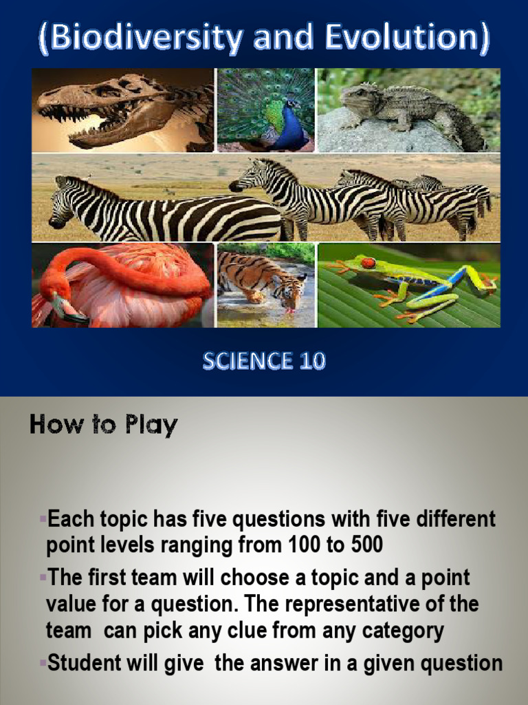Jeopardy - Biodiversity | PDF