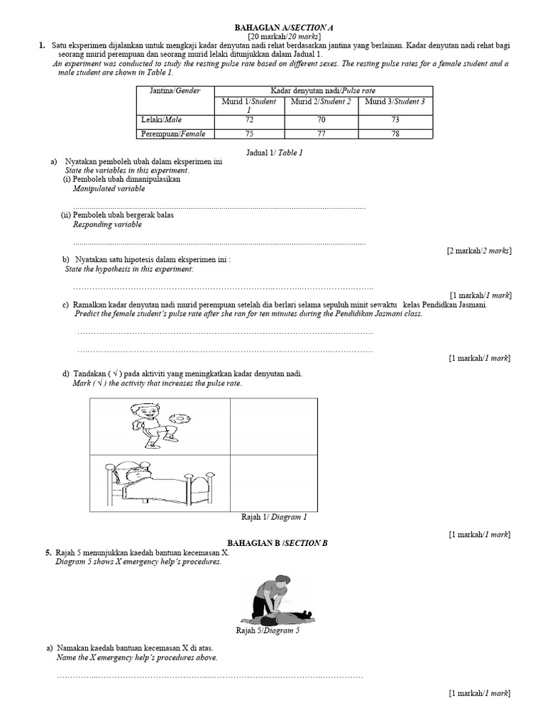 EXAM FORM 4 PAT 2022 KERTAS 2 Latihan 1 | PDF