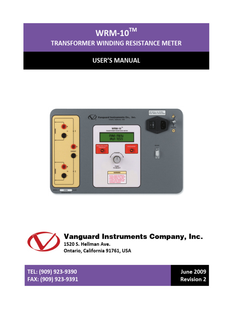 WRM 10 | PDF | Transformer | Power Supply