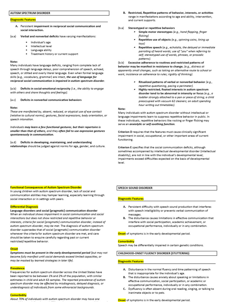 ASD and Communication Disorder Guide | PDF