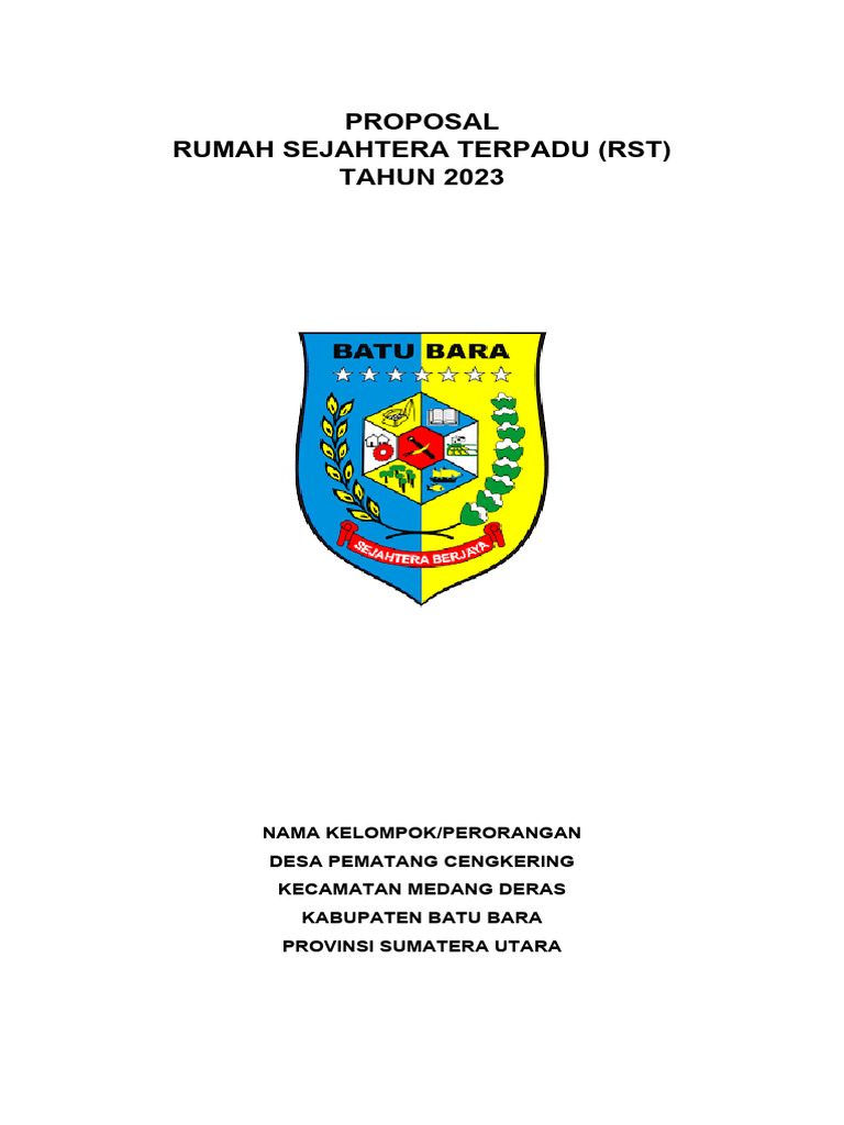 Proposal Bantuan RST 2023 Batu Bara | PDF