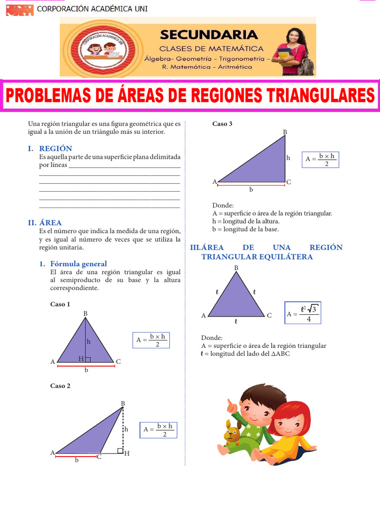 Problemas de Áreas de Regiones Triangulares | PDF