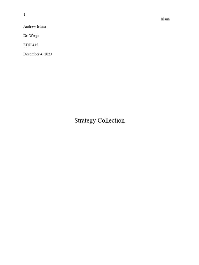 strategy collection | PDF